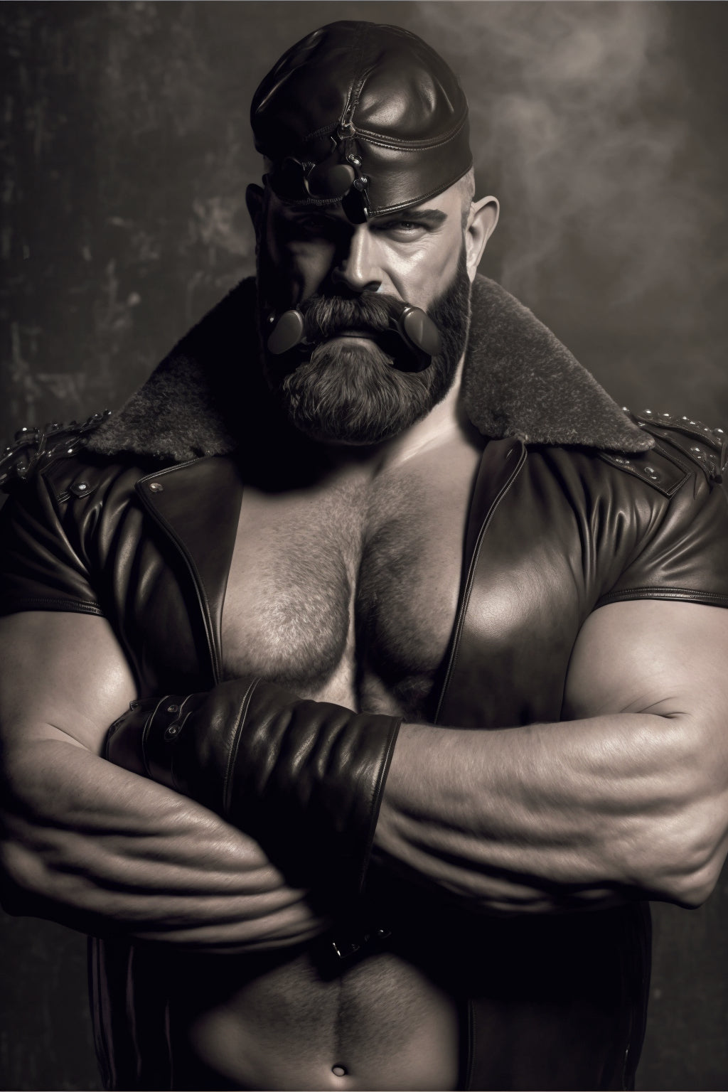 Faces Of Spitfire (BW) posters – Spitfire Leather